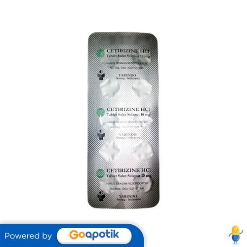 Jual Cetirizine Yarindo 10 Mg Strip 10 Tablet | Shopee Indonesia