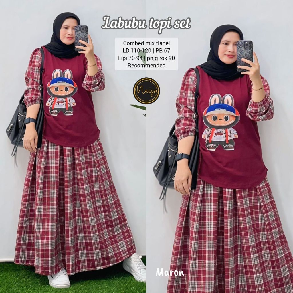 Jual 0910 LABUBU TOPI SET FASHION by MeiSa // ONESTUFF | Shopee Indonesia