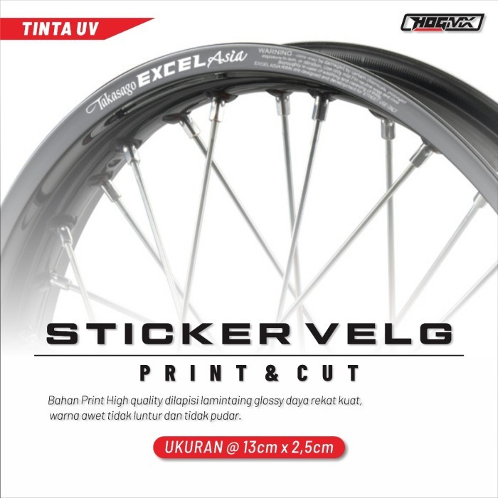 Jual Sticker Velg TAKASAGO EXCEL ASIA Transprant Putih Sriker Velk Ring ...