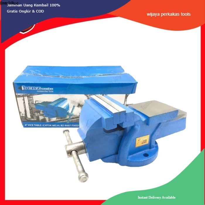 Jual Benz catok paron 4 inch fixed bench vise inch ragum meja besi ...