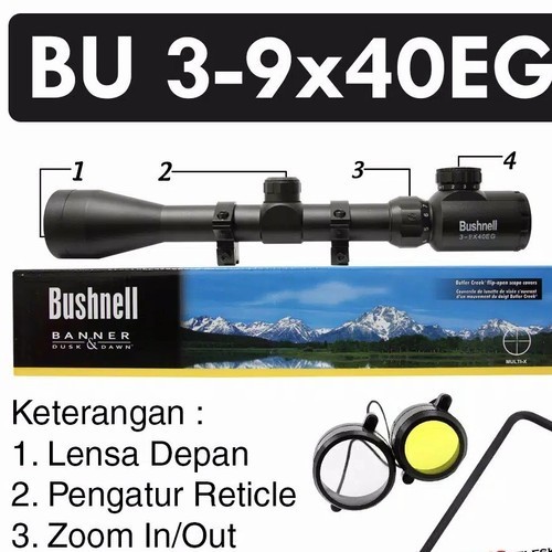 Jual TErmurah!!! Teleskop BushnEll 3-9x40 EG RGB Nyala Hijau Merah Dan ...