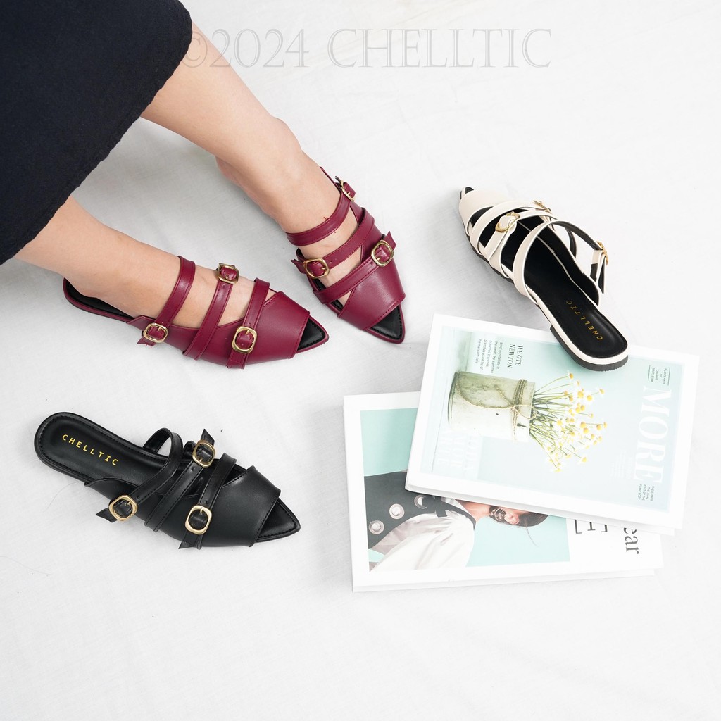 Jual CHELLTIC Sandal Wanita Mules Terbaru Sepatu Wanita Elegan Party ...