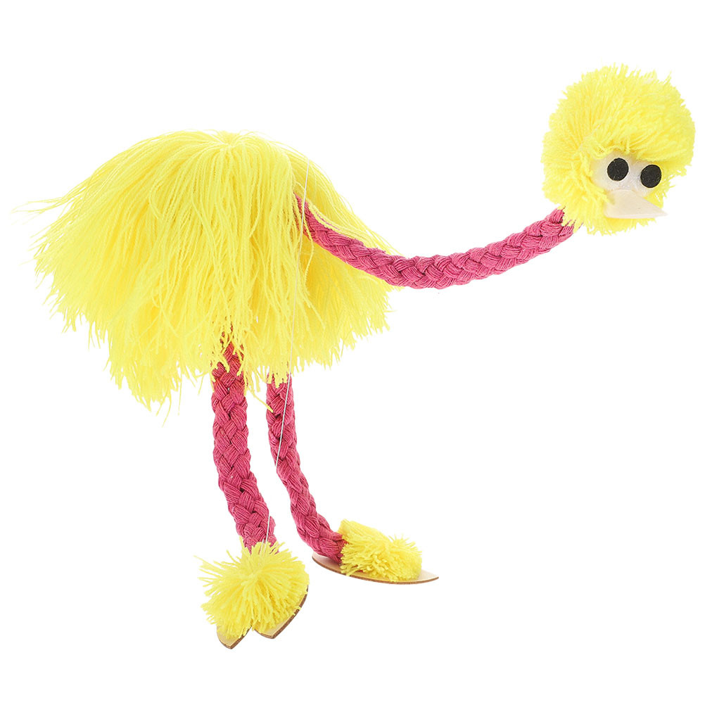 Jual Lift The Thread Animal Ostrich Marionette Baby Hand Puppet Furry ...