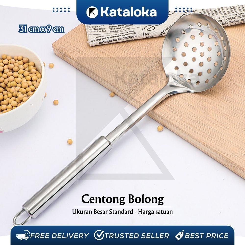 Jual KATALOKA Centong Sayur Stainless Sendok Sup Saringan Sendok Kuah ...