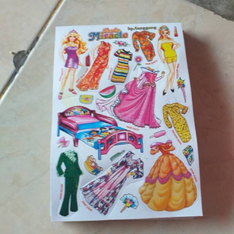 Jual (GAT) Mainan paperdoll Bongkar Pasang Barbie Orang Orangan Kertas ...