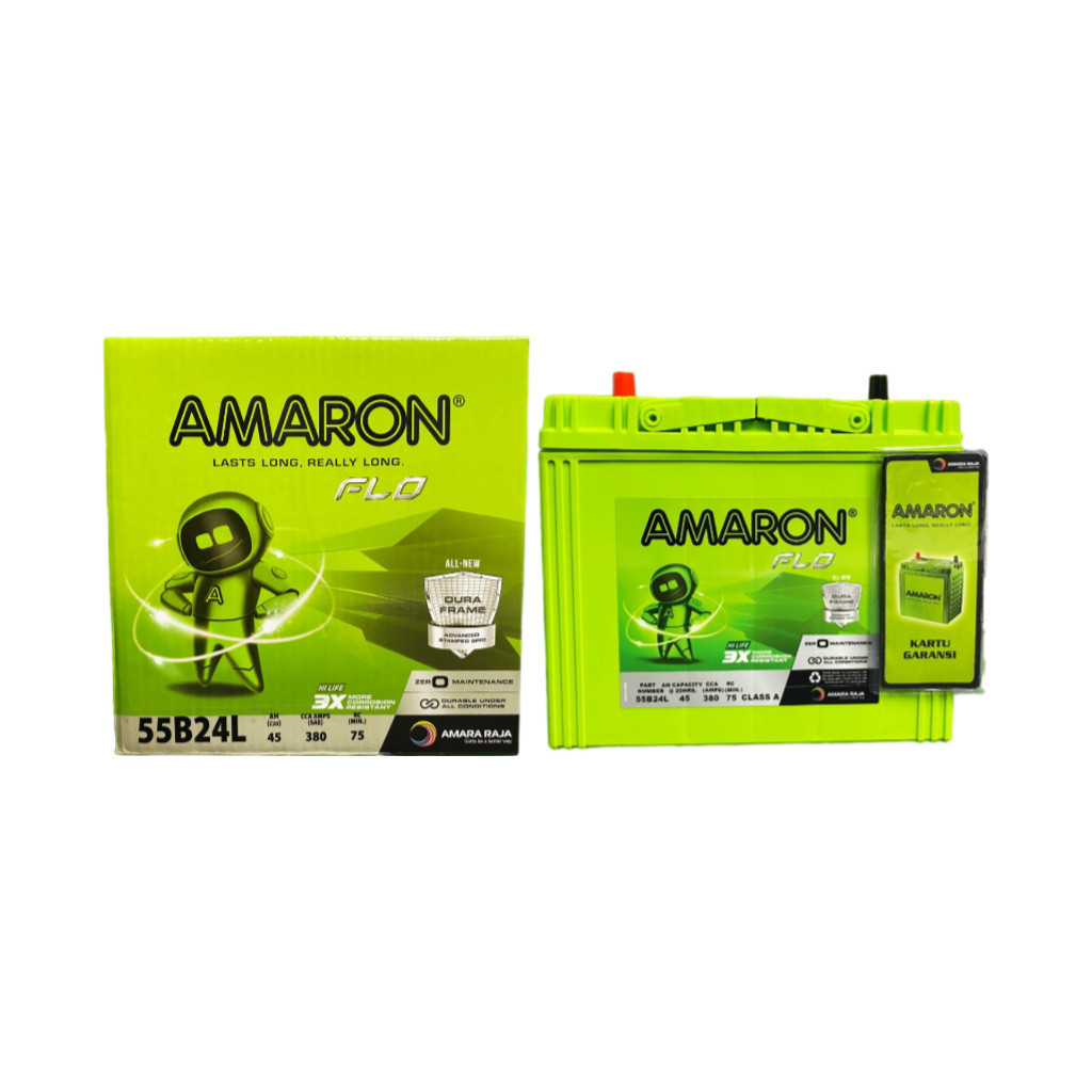 Jual Amaron Hi Life Flo Aki Kering Mobil Suzuki Vitara NS60L / 55B24L - 12V / 45Ah | Shopee ...
