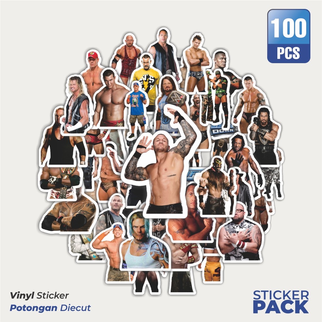 Jual Super Hemat! 100 PCS Stiker WWE SmackDown Series 1 Waterproof ...