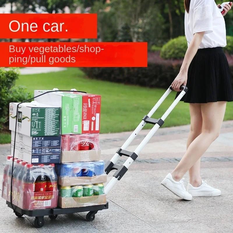 Jual Folding Portable Collapsible Aluminum Cart Dolly Pull Truck ...