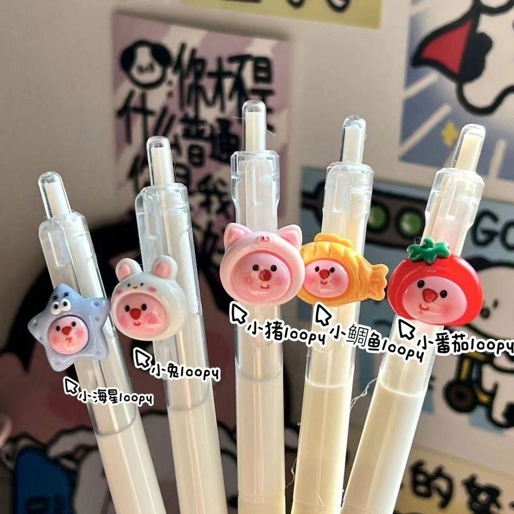 Jual Pulpen Gel Pen Cetek Warna Hitam Cartoon Pena Office Stationery ...
