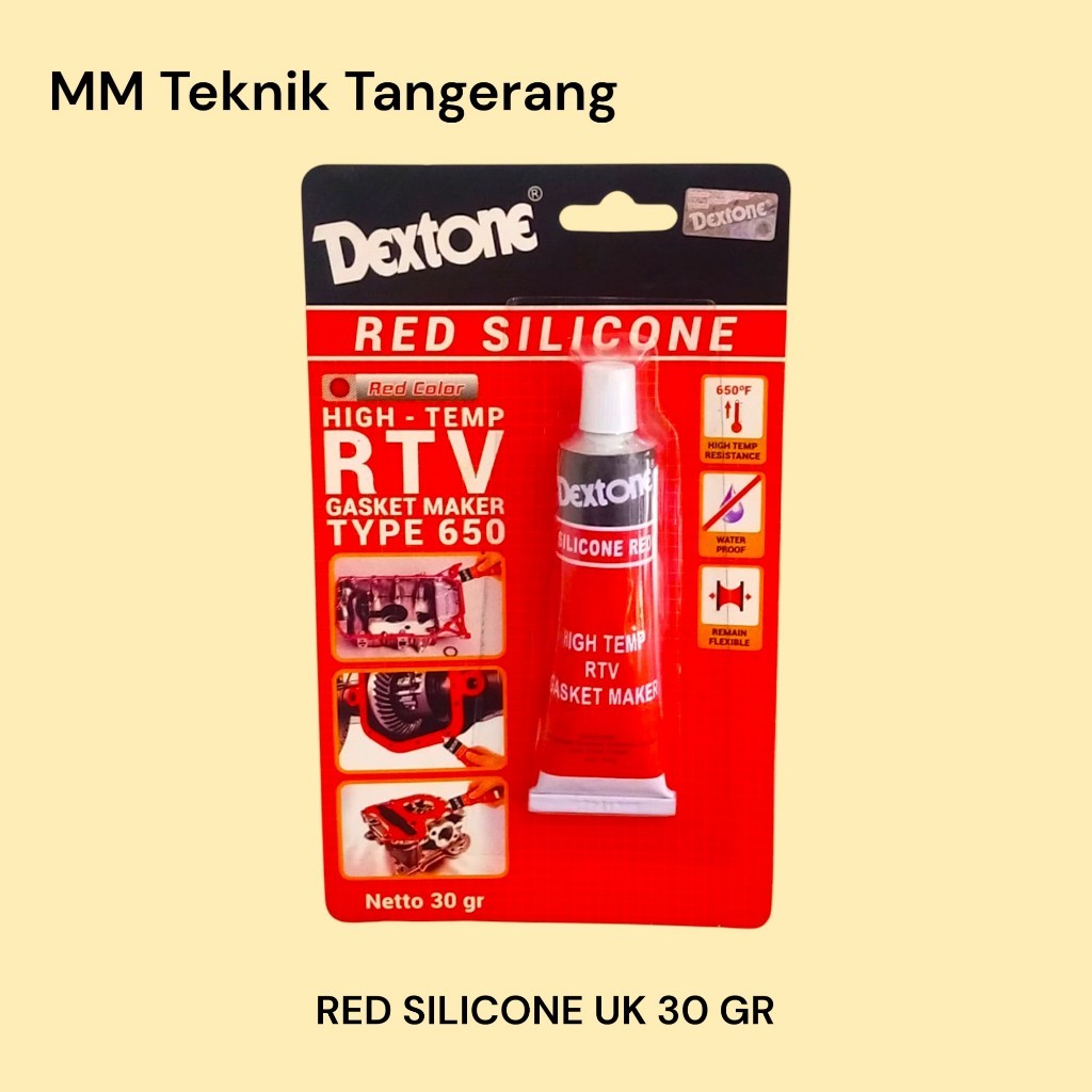 Jual DEXTONE Red Silicone High Temp RTV/Lem Silicone Merah Lem Sealant ...