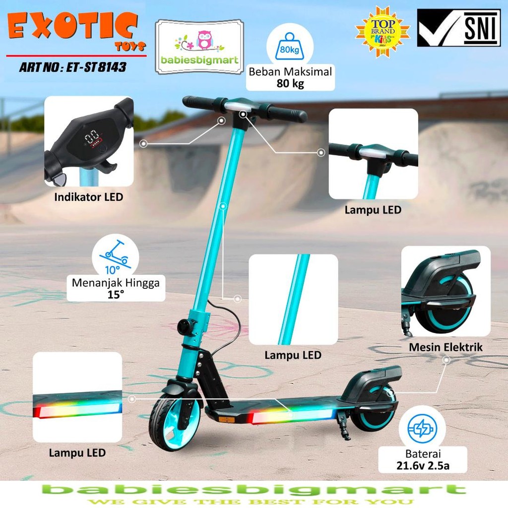 Jual Scooter Listrik Exotic ST 8143 Electric Skuter Otoped Garansi ...