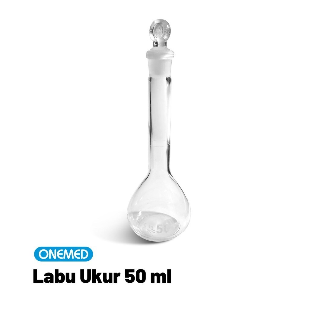 Jual ONEMED Labu Ukur Kaca Laboratorium - Volumetric Flask 50 ML OJ2 ...