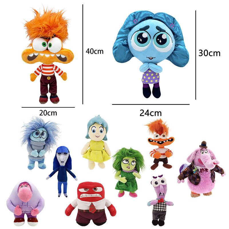 Jual Disney Inside Out 2 Plush Toy Cartoon Characters 21-26cm Anxiety ...