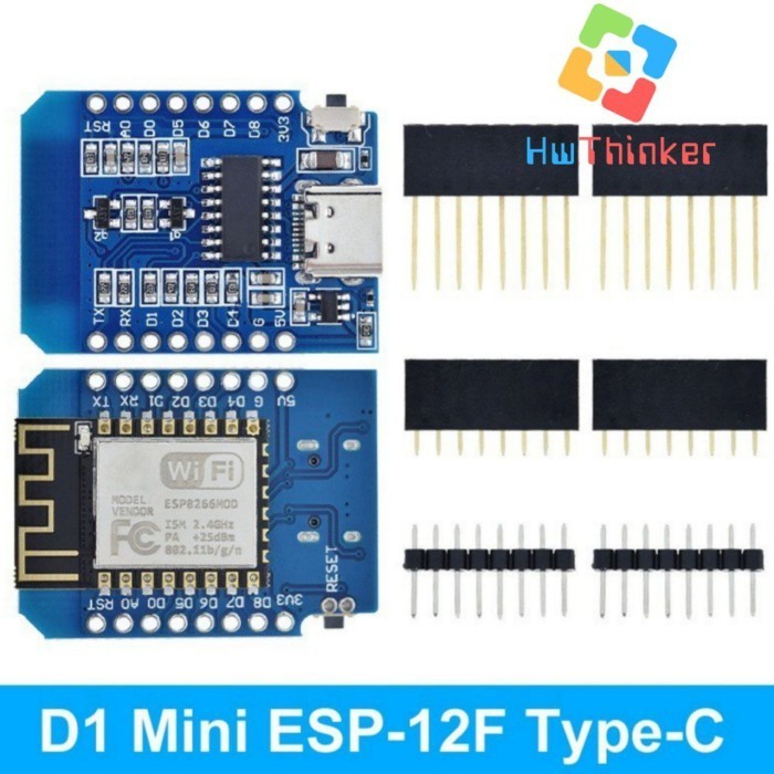 Jual Ds99 Wemos D1 Mini Nodemcu Lua Wifi Arduino Iot Based On Esp8266 Type C Shopee Indonesia 