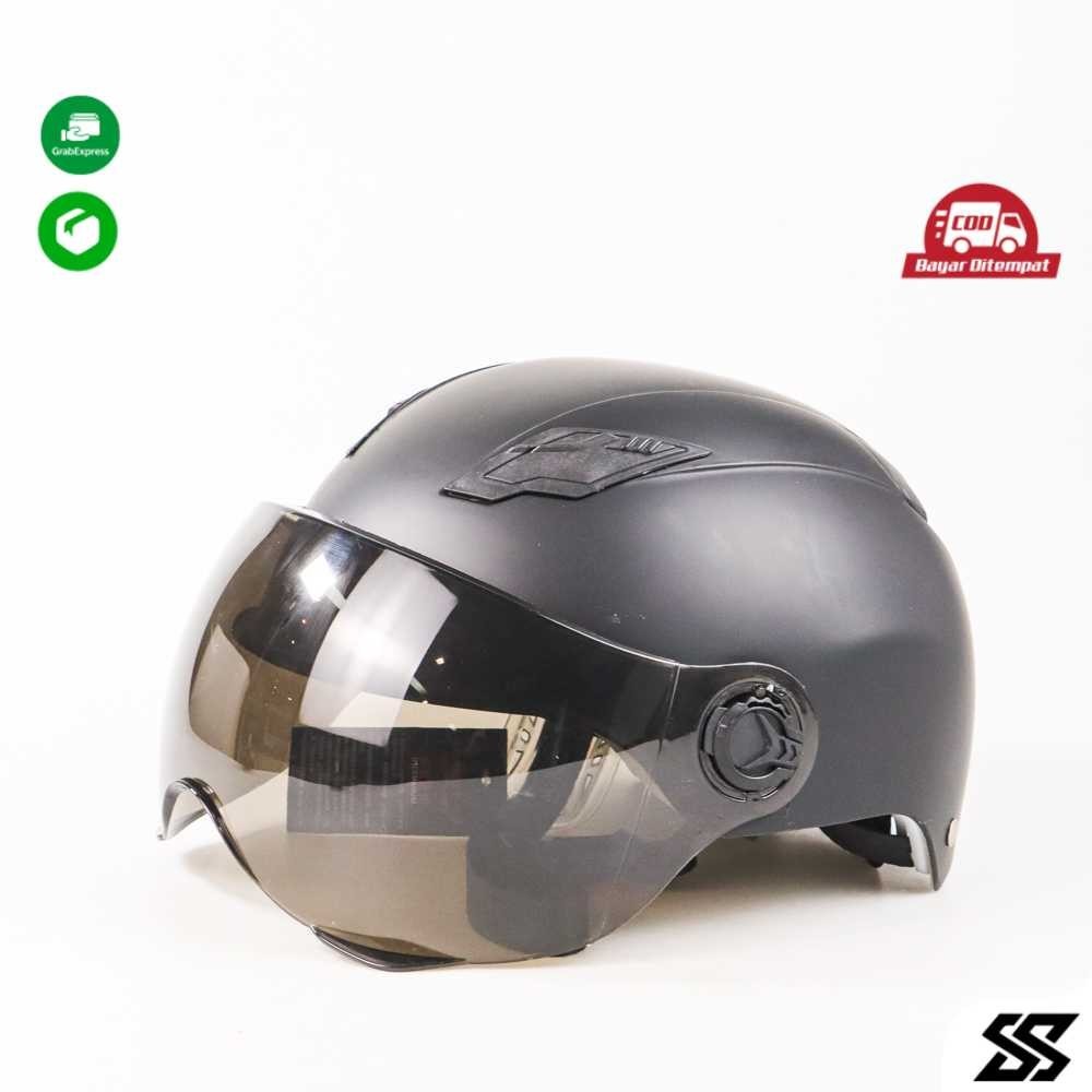 Jual Helm Sepeda Listrik Pakai Kaca Skuter Elektrik Half Face Visor ...