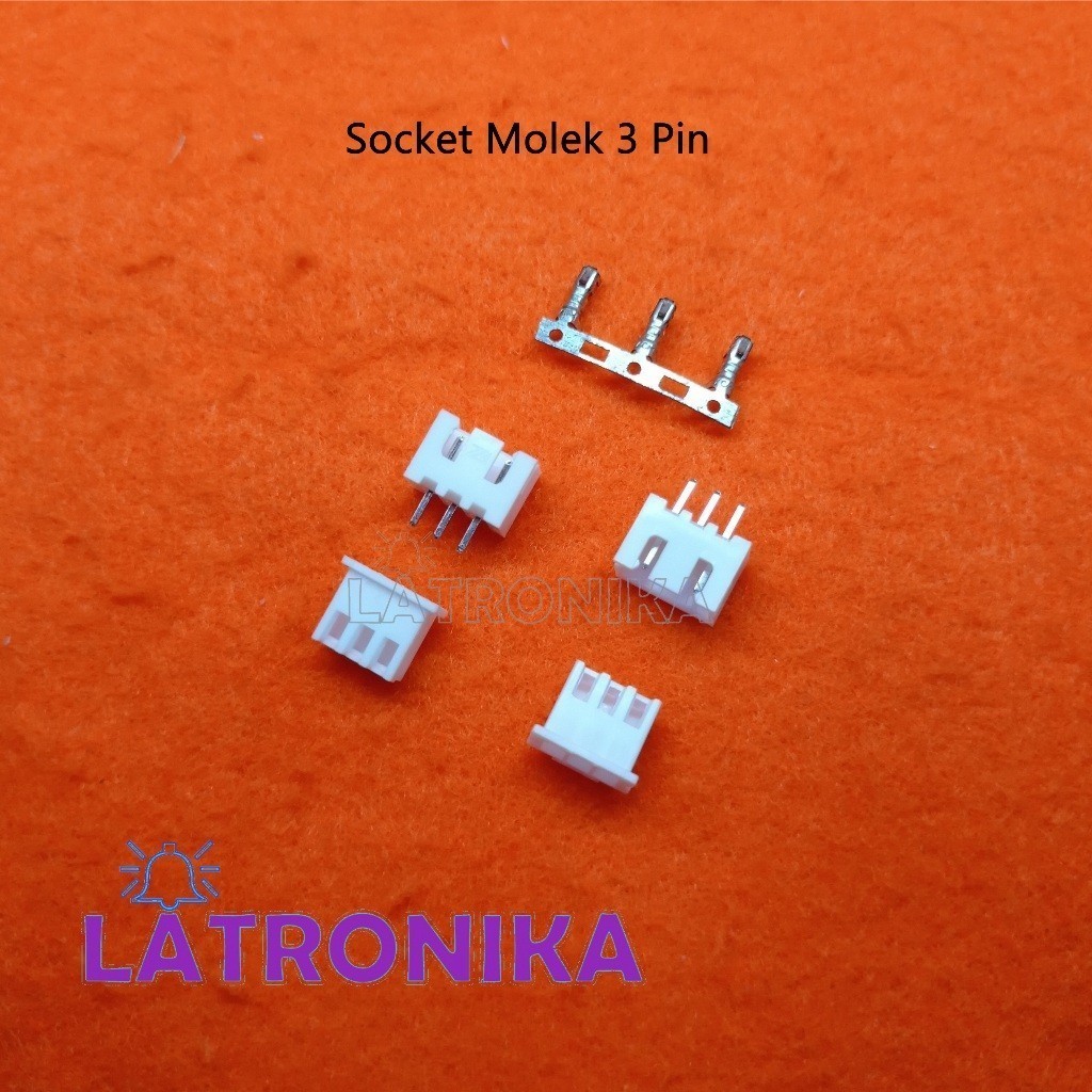 Jual Soket Molek Kecil 3 Pin Set Lengkap Terminal Socket Molex Konektor ...