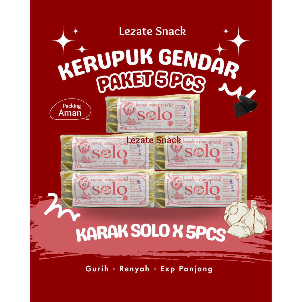 Jual Sedap Snack - Paket Kerupuk Gendar Solo Isi 5 Pack Murah Enak ...