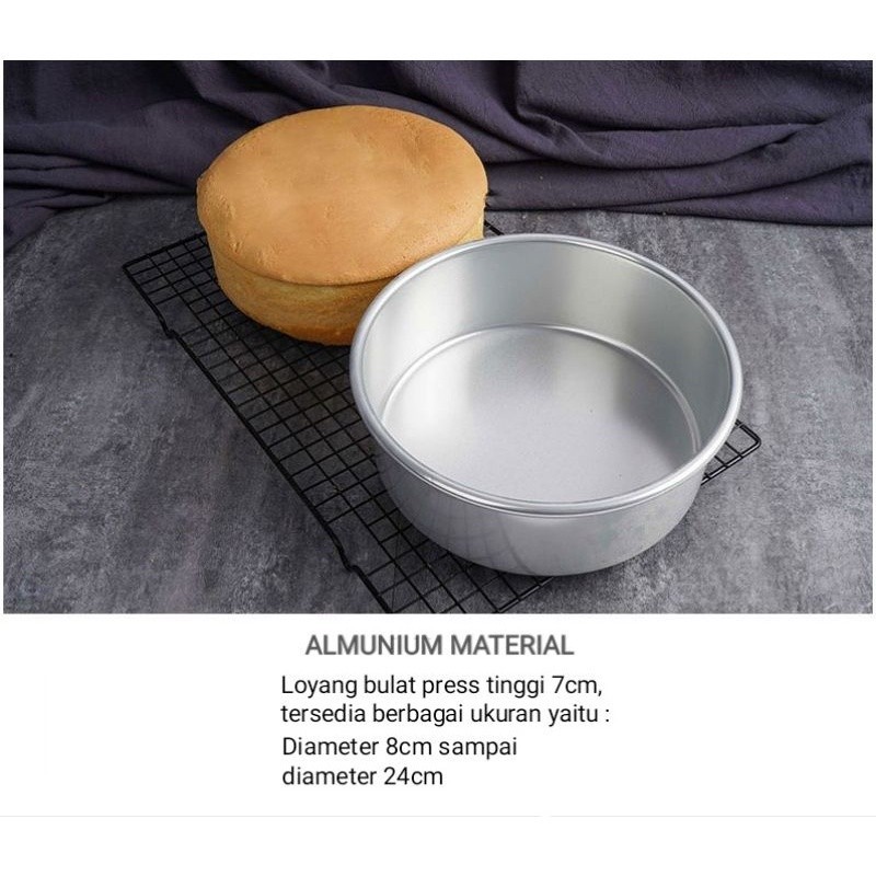 Jual Loyang bulat press / Loyang cake bento / Loyang bulat tinggi 7cm ...