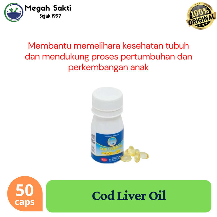 Jual MGS - Cod Liver Oil Cap Ikan Paus 50's Suplemen Kesehatan Tubuh ...