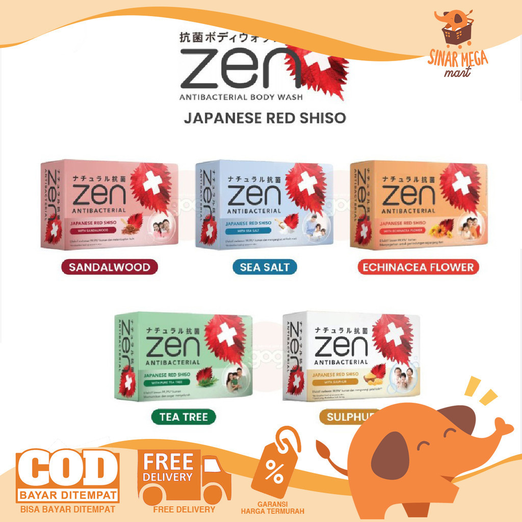 Jual Zen Sabun Batang Antibacterial Bar Soap Japanese Red Shiso 70gr ...