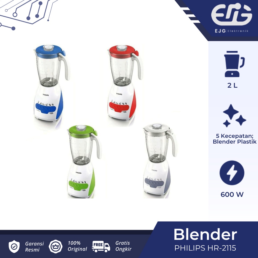 Jual Philips HR-2115 Blender Plastik 350W Tango 2L HR2115 | Shopee ...