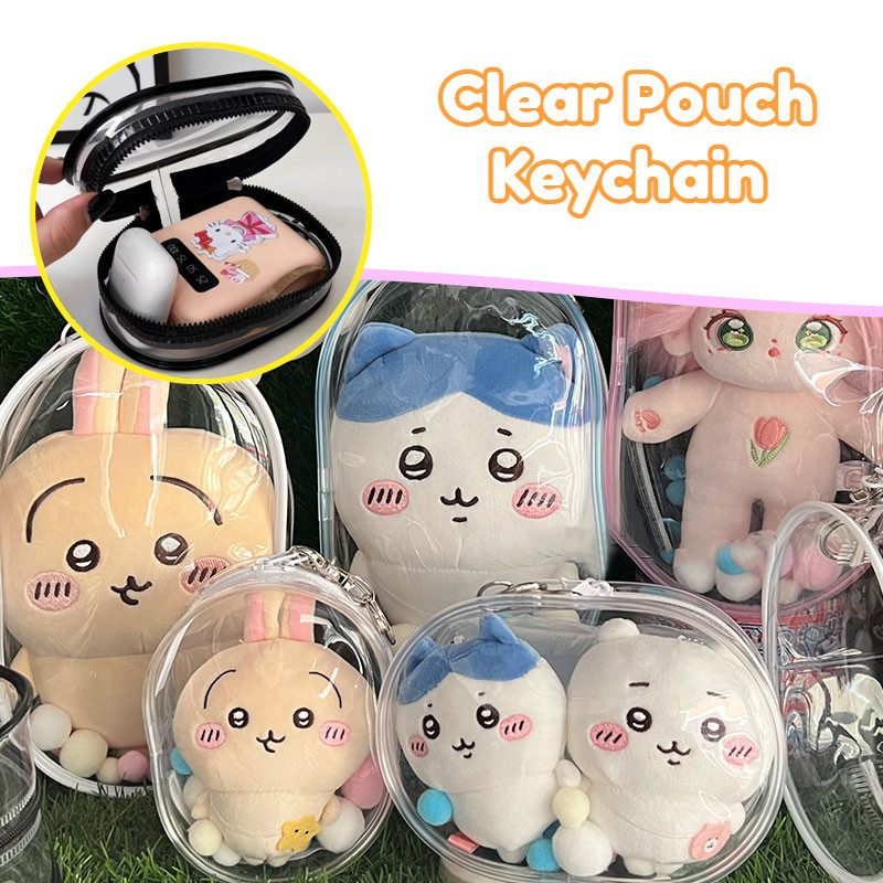 Jual Clear Pouch Keychain Keychain Bag Pvc Transparant Mini Tas Boneka ...