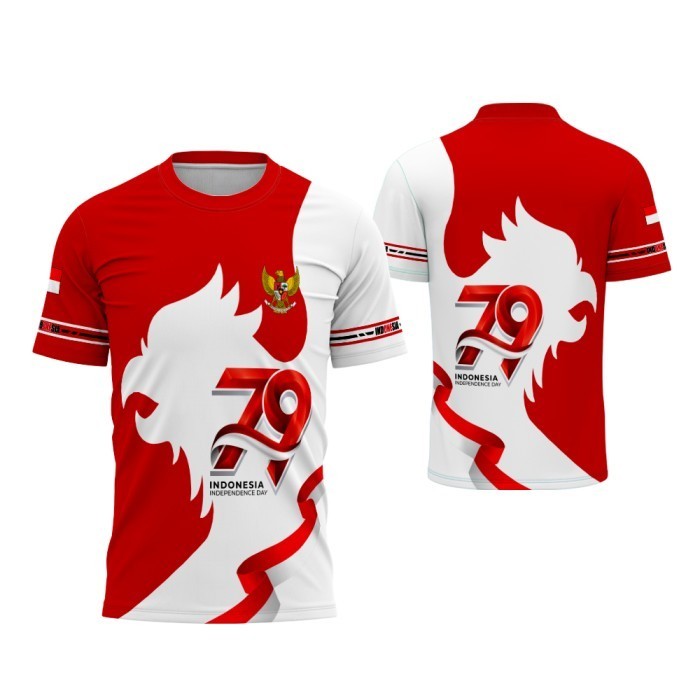Jual promo 17 Kaos Baju Jersey 17 Agustus 2024 HUT RI 79 Indonesia Lengan Panjang - KAOS COWO T ...