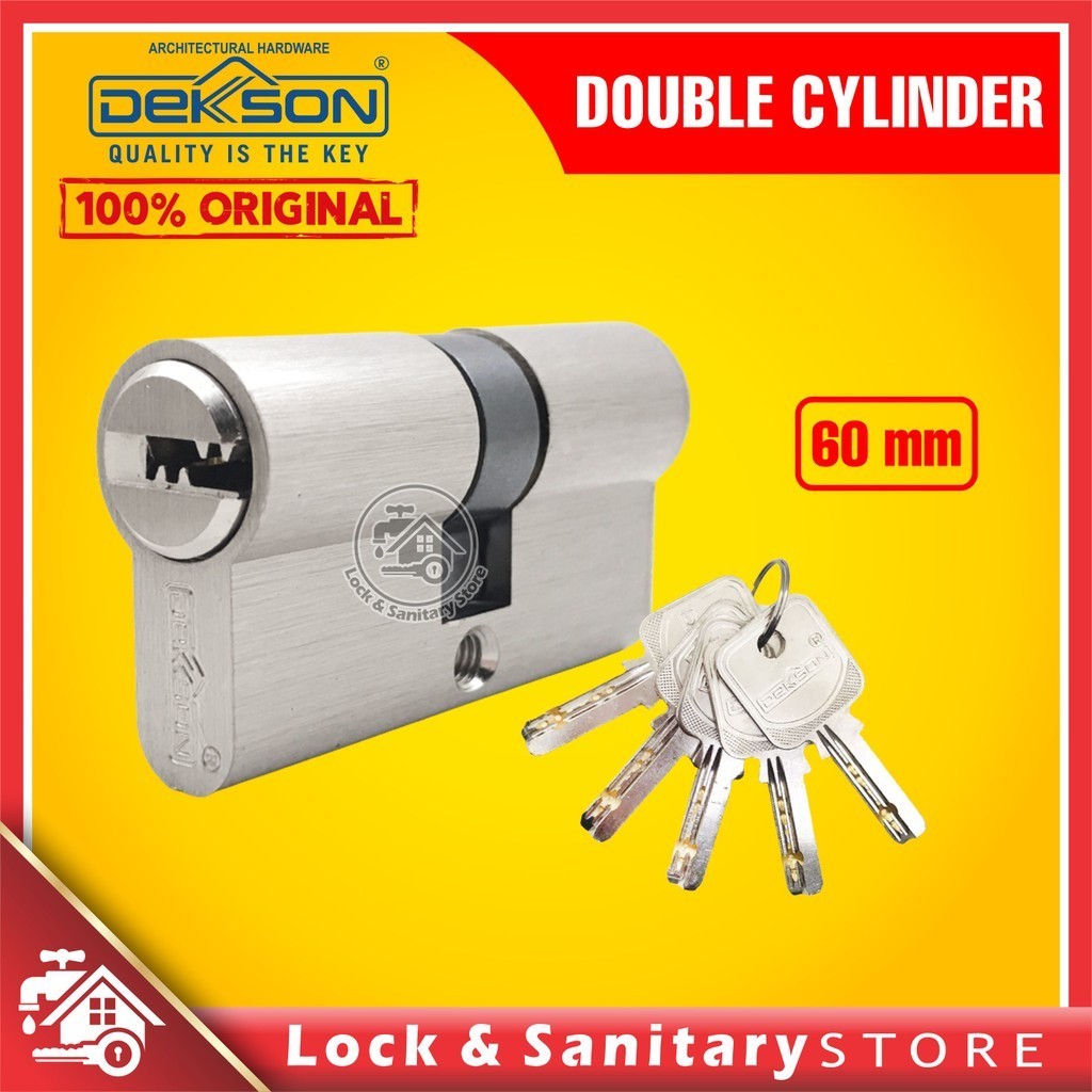 Jual Silinder Kunci Dekson Dekkson CYL DC KK DL 60MM SN Double Cylinder Komputer Key | Shopee ...