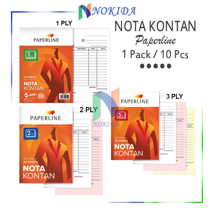 Jual Nokida Nota Barang Paperline (1 Pack/10 Pcs) / Nota Bon Belanja ...