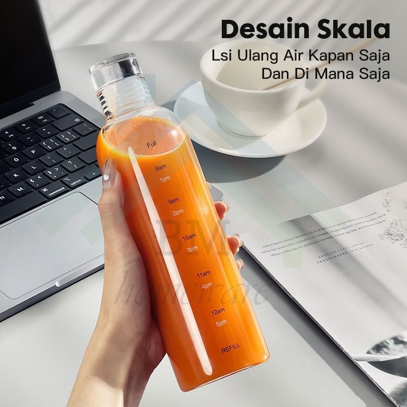 Jual Botol Minum 500ml / Botol Bening Estetik / Botol Transparan ...