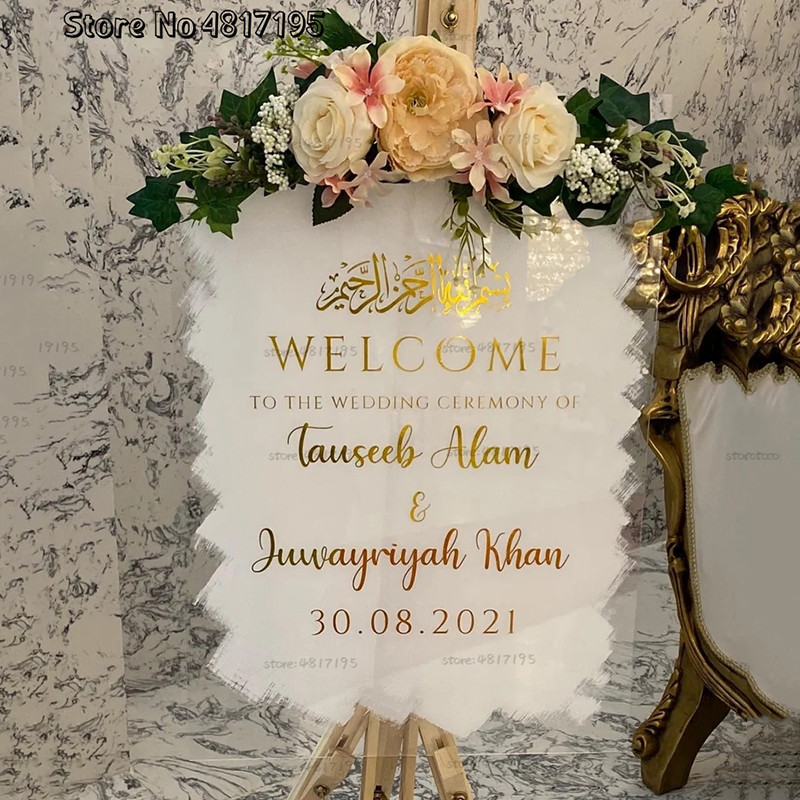 Jual Welcome ToThe Wedding Ceremony Of Decal Couples Names and Dates ...