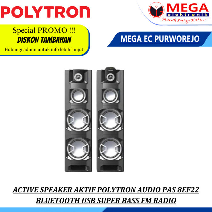 Jual SPEAKER AKTIF POLYTRON AUDIO PAS 8EF22 BLUETOOTH USB SUPER BASS FM ...