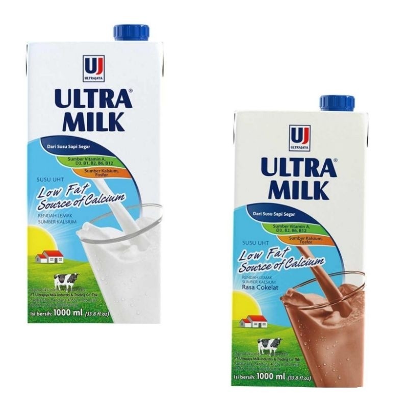 Jual Ultra Milk Low Fat UHT Susu Full Cream High Calcium 1 Liter Dus Paket 12 Karton Isi 24 Pcs ...