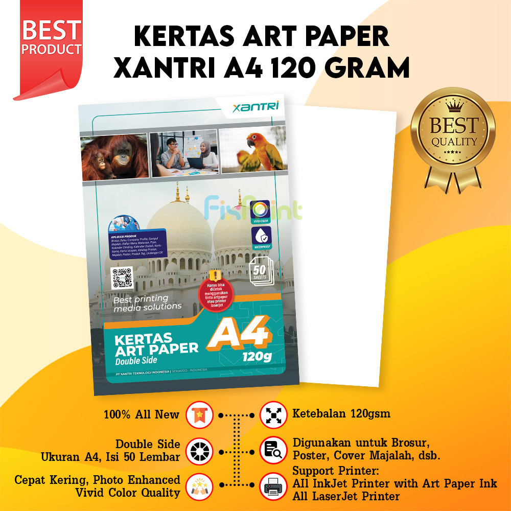 Jual Kertas Art Paper Double Side A4 210gsm 120gsm 150gsm Kertas Art ...