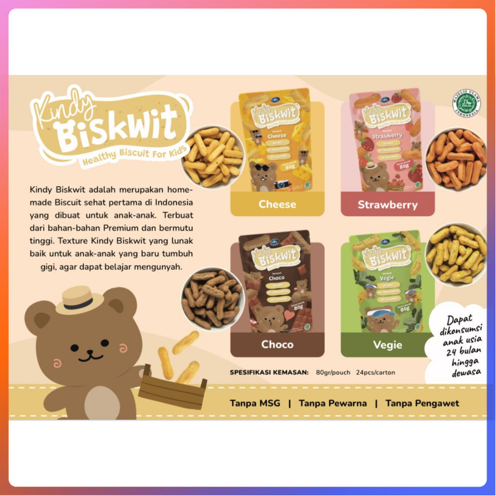 Jual Abe Food Kindy Biskwit Biskuit Sehat Anak 40gram - UP12 | Shopee ...
