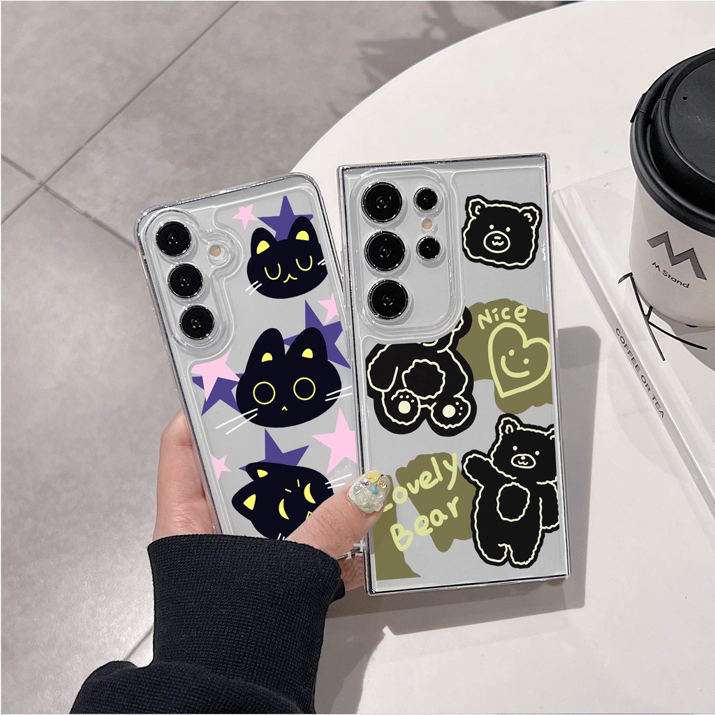 Jual Premium Transparan HP Soft lucu kucing luar negeri Case Samsung S25 Fe A06 A16 a55 a35 a15 ...