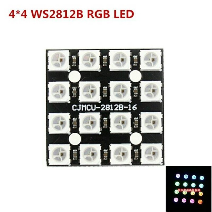 Jual RONIX Smart Electronics 5V 5050 RGB LED Board WS2812B 4x4 16-Bit ...