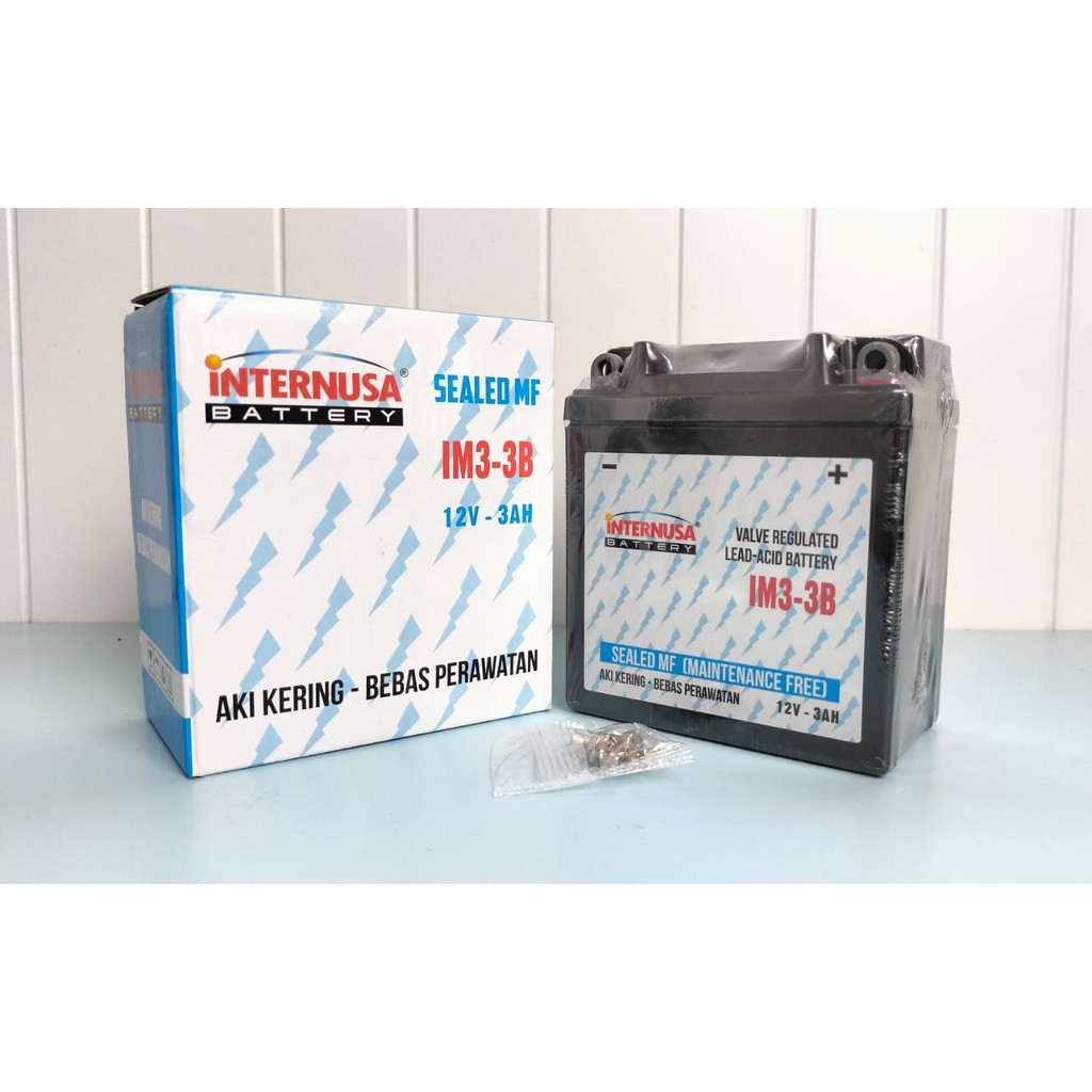 Jual AKI kering Accu aki motor IM3 3B GM3 3A aki sepeda motor MF RX King Satria 2 Tak Internusa ...