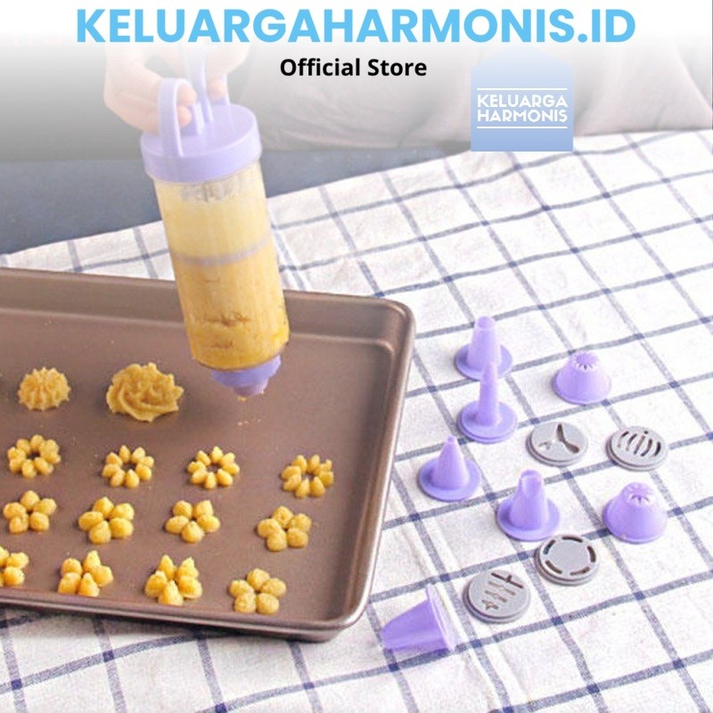 Jual KH Alat Hias Kue Cetakan Kue Kering Biskuit Krim Motif Bunga Cake ...