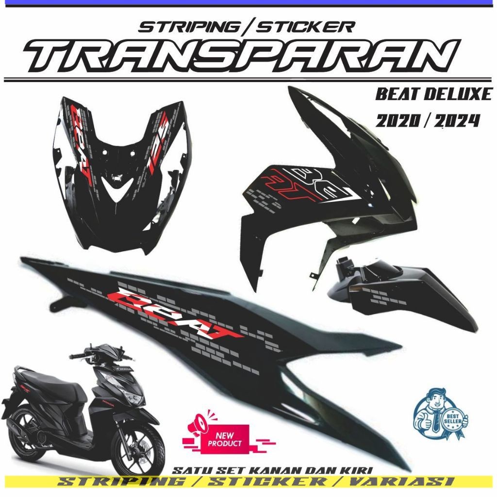 Jual SETIKER MOTOR Stiker Sticker Setiker Striping Bodi Beat new Tahun ...
