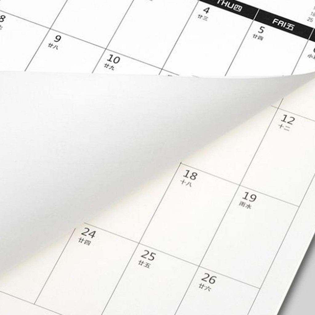 Jual Coil Wall Calendar Hanging Hook Monthly Calendar for New Year ...