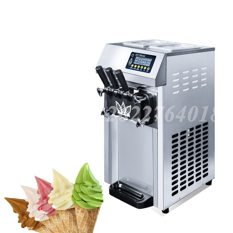 Jual Stainless Steel Sundae Ice Cream Maker Countertop Making Machine ...