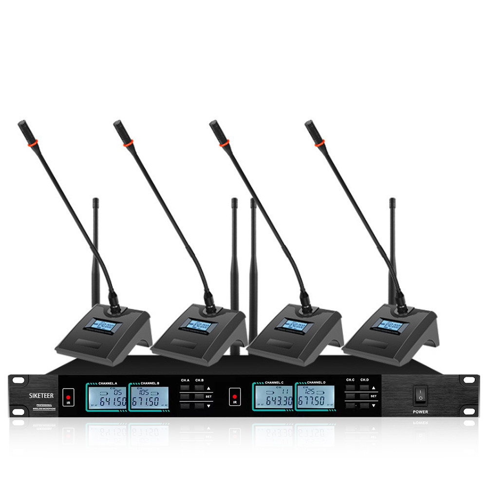 Jual Professional wireless microphone system gooseneck desktop ...