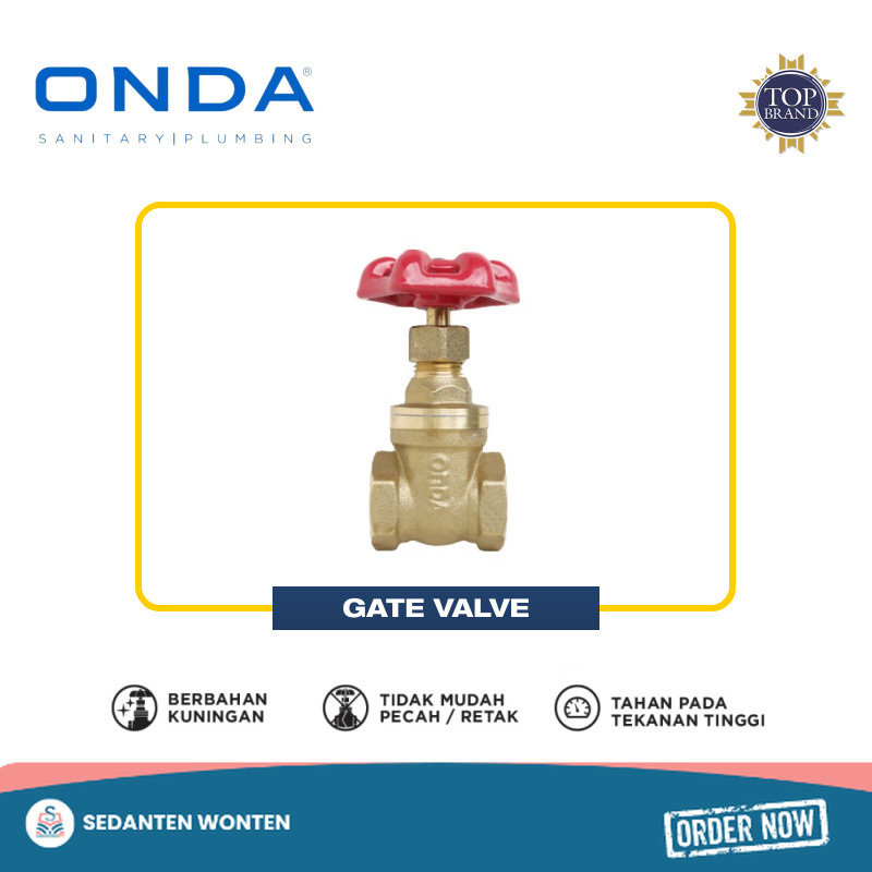 Jual ONDA Gate Valve 1" Katup Keran Stop Kran PDAM Pipa Besi Drat Dalam ...
