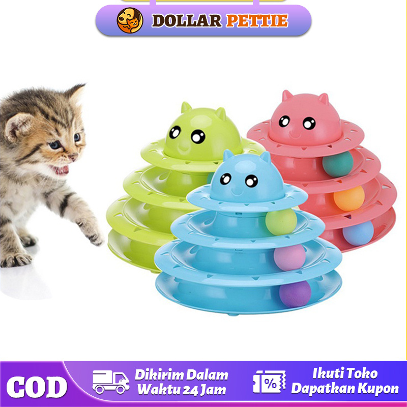 Jual Mainan kucing yang lagi viral Play Toy Tower Mainan interaktif ...