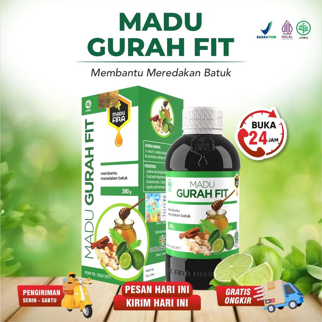 Jual Madu Gurah Fit Obat Sesak Nafas Batuk Sinusitis Radang Tenggorokan ...