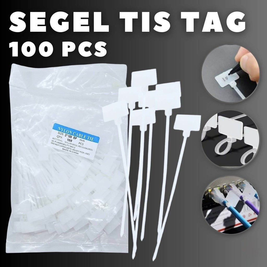 Jual Kabel Tis Tie Ties Cable Tali Pengikat Label Nama Name Tag Segel ...