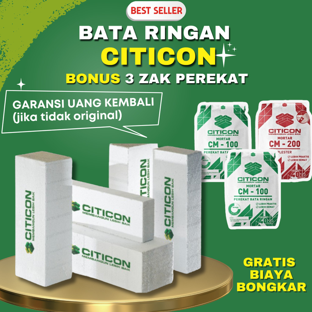 Jual Hebel Bata Ringan Citicon isi 11.52 kubik Untuk Wilayah Purwodadi ...