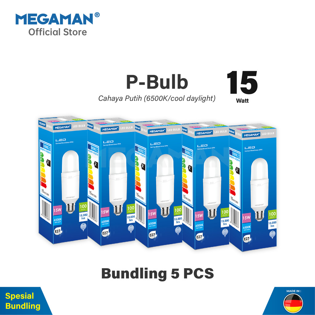 Jual Lampu Bundling 5pcs LED Megaman YTP52Z1 15Watt 6500K ( Warna Putih ) | Shopee Indonesia