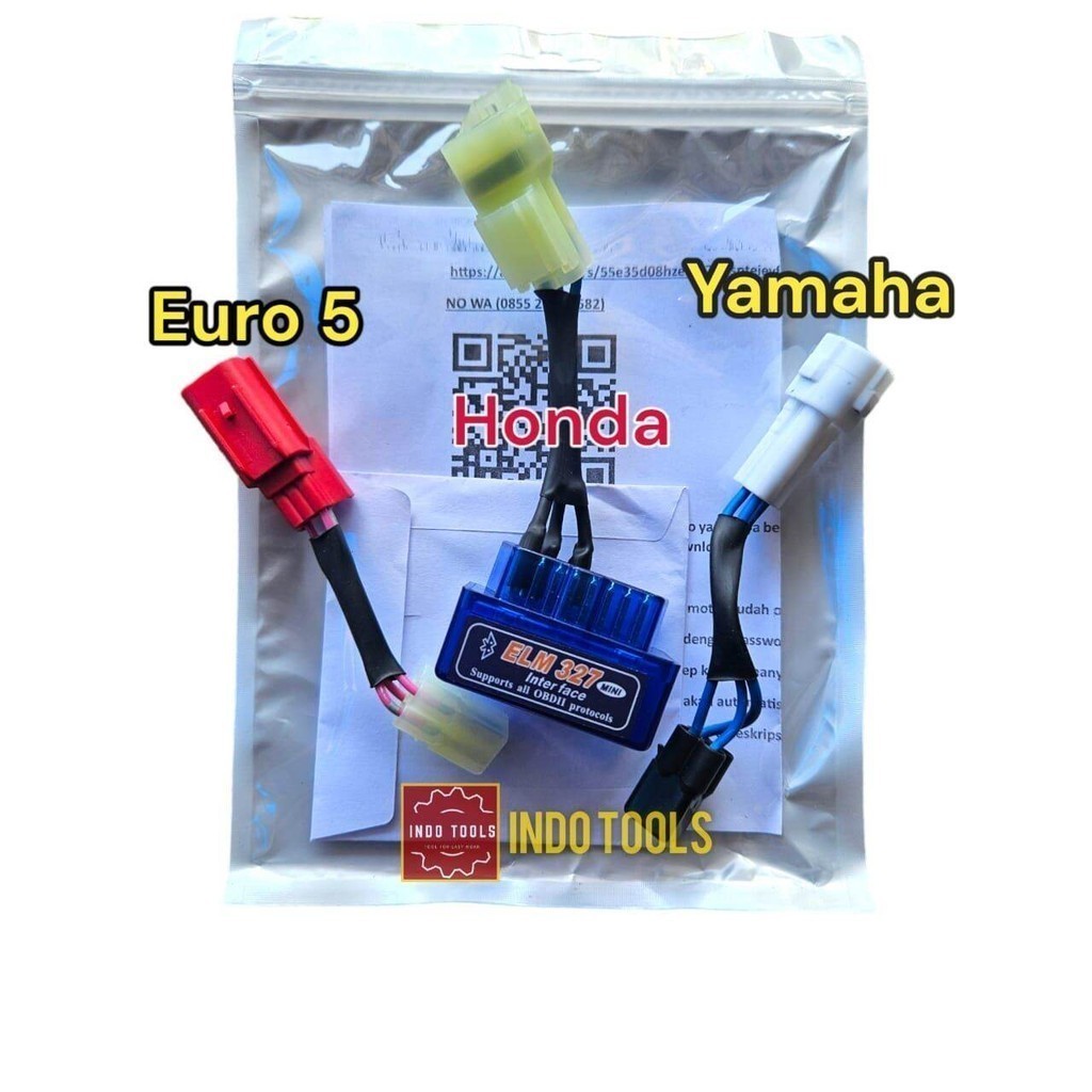 Jual Scanner motor injeksi obd2 ELM 327 untuk sepeda motor Yamaha dan ...